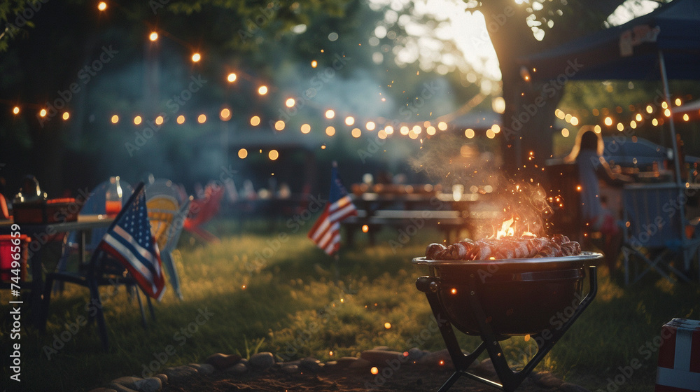 Festive Flavors: Patriotic BBQ Feast with American Spirit, Generative ...