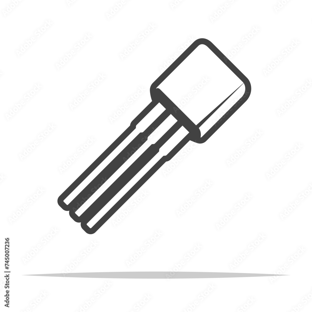Poster Electronic transistor icon transparent vector isolated – Wall ...