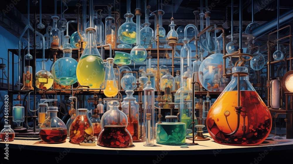 iconic depiction of a medical pharmaceutical research concept ...