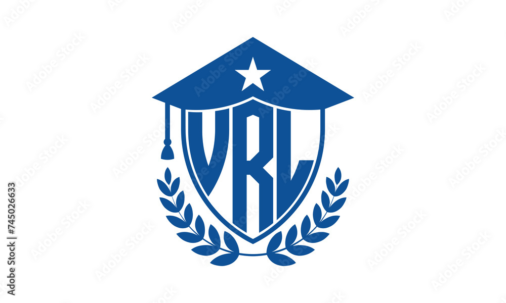 VRL three letter iconic academic logo design vector template. monogram ...