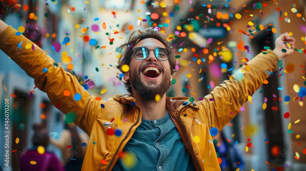 Depict the moment of an unexpected victory, where the surprise of ...