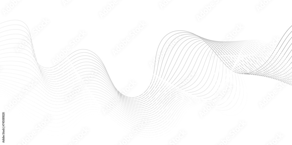 Abstract grey wavy lines Digital frequency track equalizer background ...