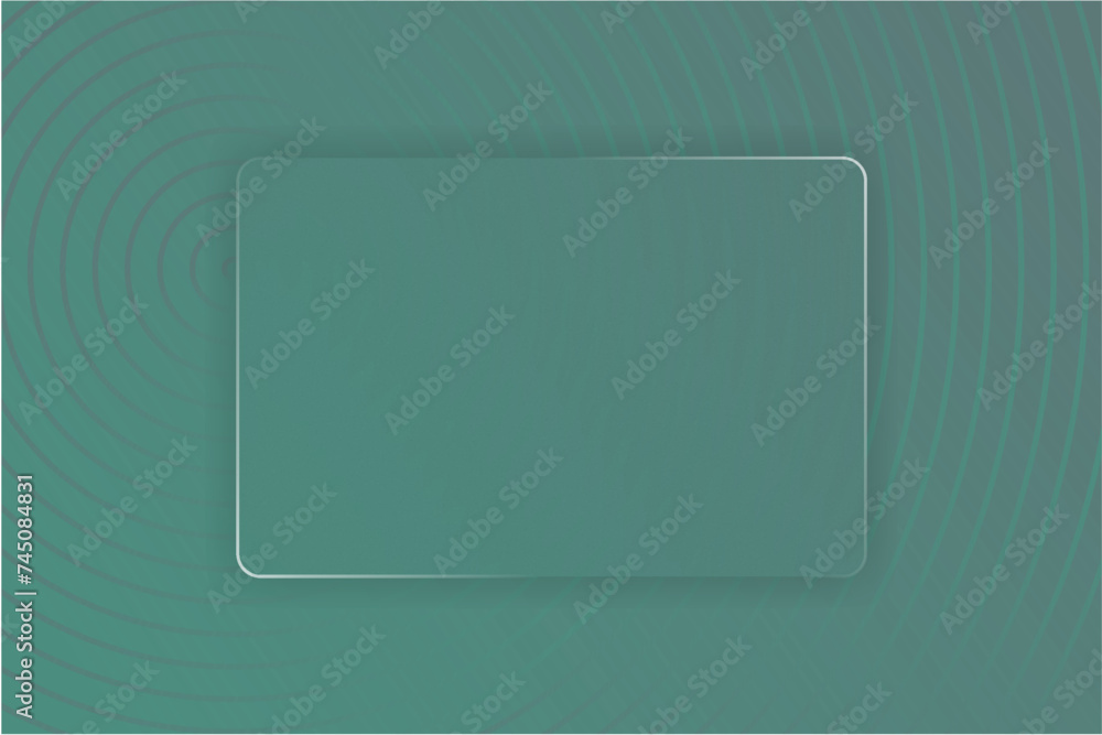 Glass morphism effect. Transparent frosted rectangle on gradient dark ...