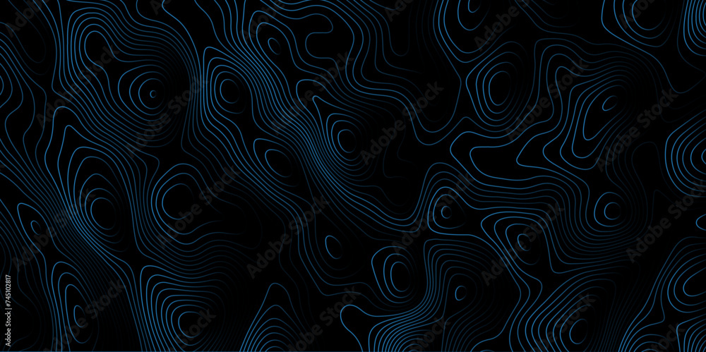 Topographic background and texture Vector neon background. Topo contour map. Rendering abstract ...