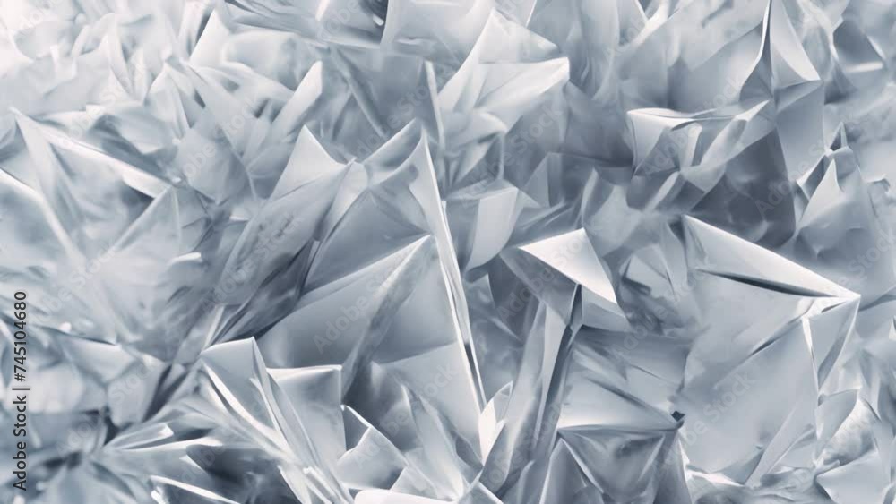 Ice spikes, Cluster of sharp metallic crystals. Background animation ...