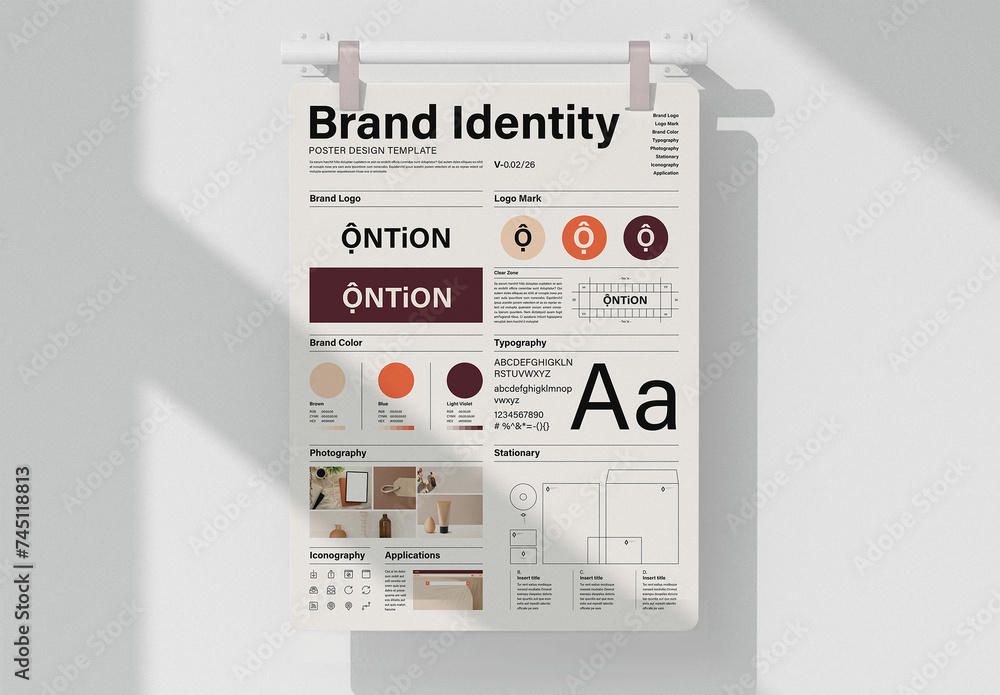 Brand Identity Guidelines Poster Template Design Layout plantilla de ...