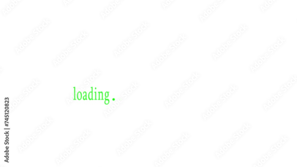Sky Blue color loading text animation on the white background. 4K video ...