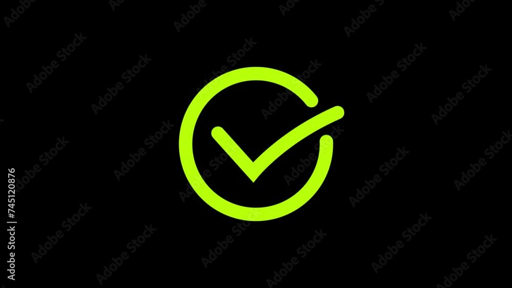 Check mark animation or tick doodle, hand drawn check mark animation on ...