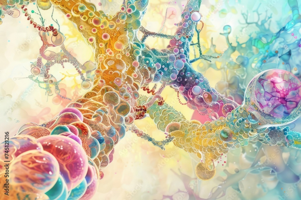 Cellular communication, intricate signaling pathways within a cell ...