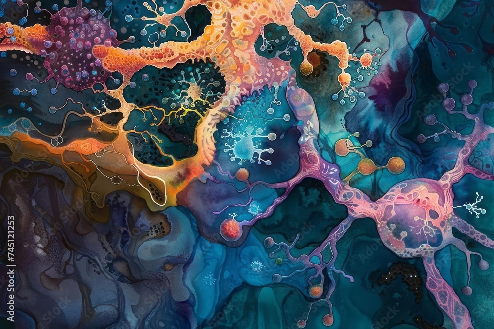 Cellular communication, intricate signaling pathways within a cell ...