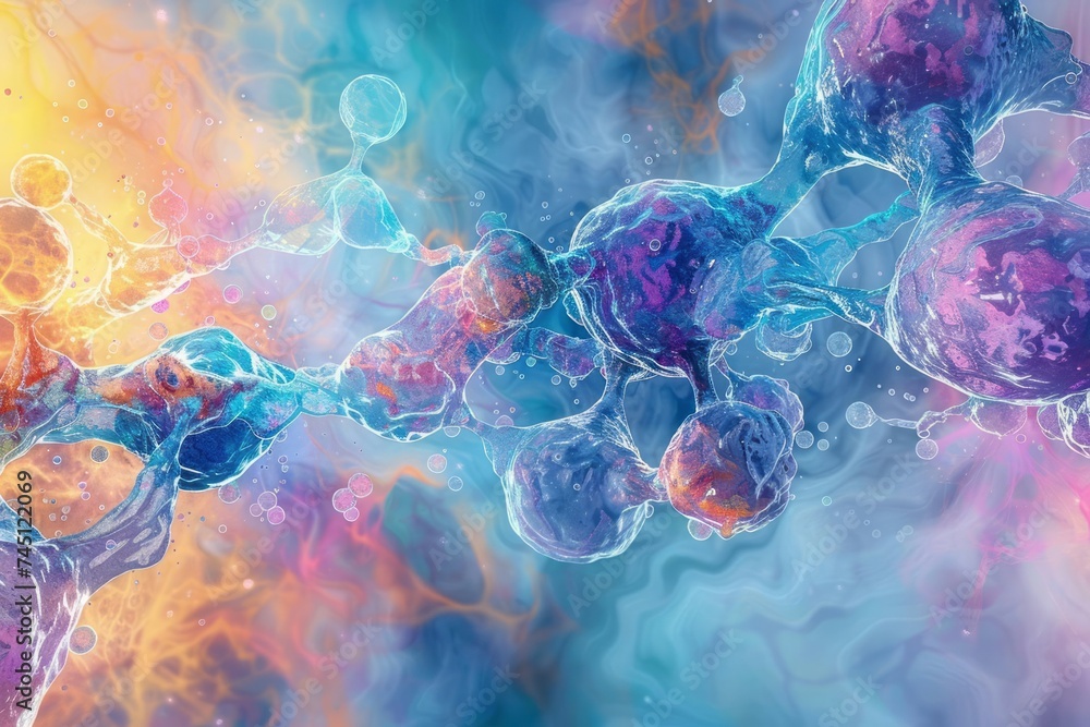 Cellular communication, intricate signaling pathways within a cell ...