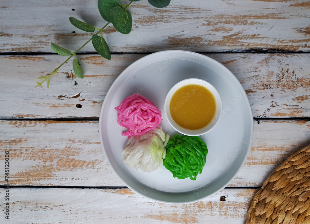 Kue putu mayang is an Indonesian Betawi string hopper dish made of ...