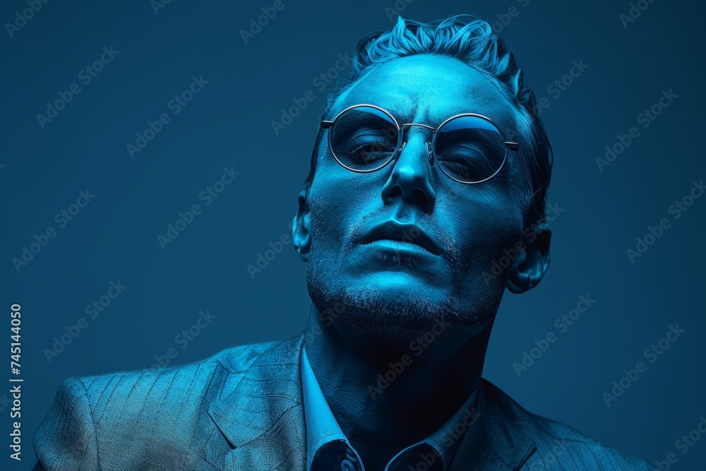 Beautiful drag king, woman dressed up as a man in a suit on a ...