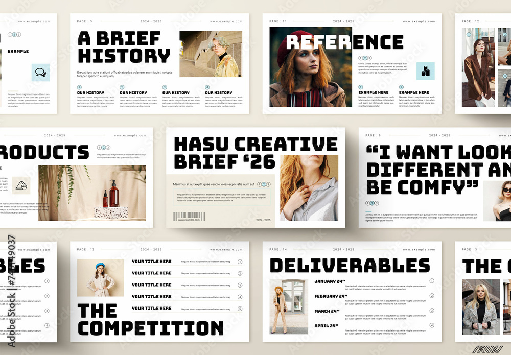 Creative Brief Presentation Template Stock Template | Adobe Stock