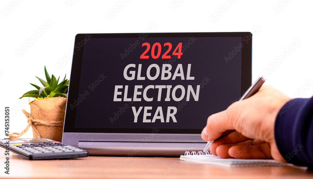 2024 global election year symbol. Concept words 2024 global election ...