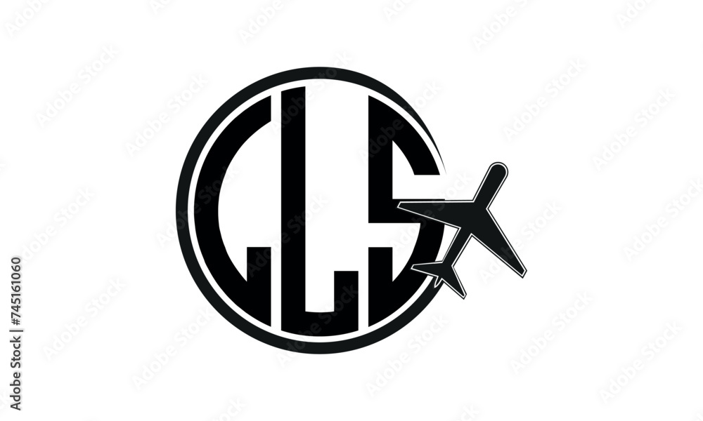 LLS three initial letter circle tour & travel agency logo design vector ...
