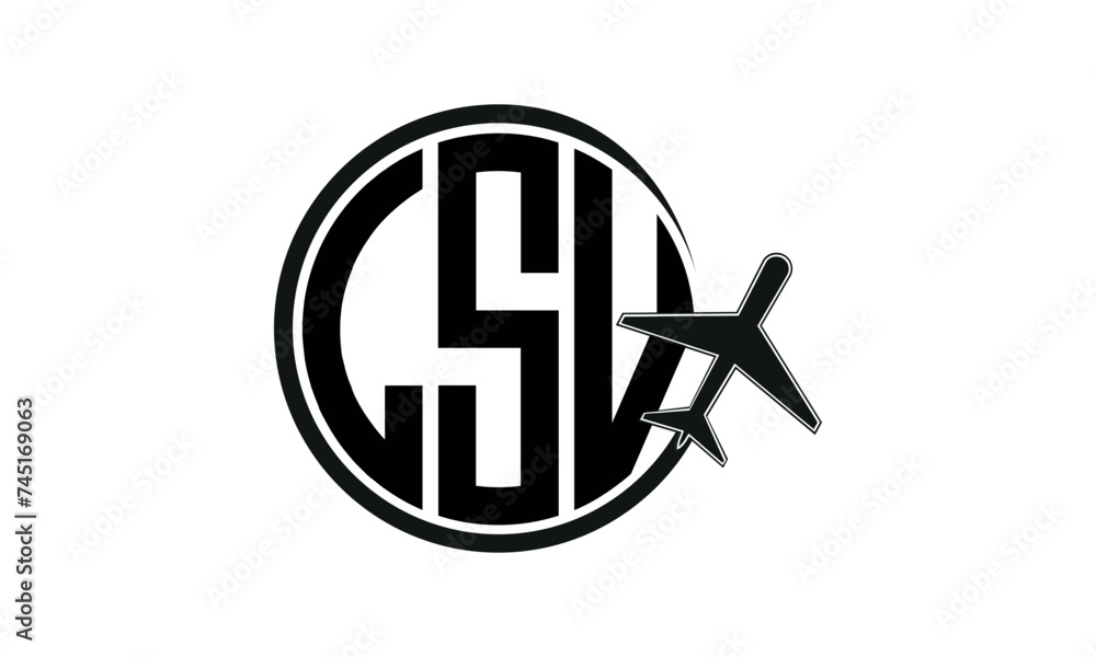 LSV three initial letter circle tour & travel agency logo design vector ...