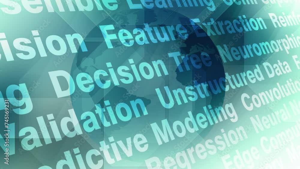 Algorithm for artificial intelligence ai innovation and world globe ...