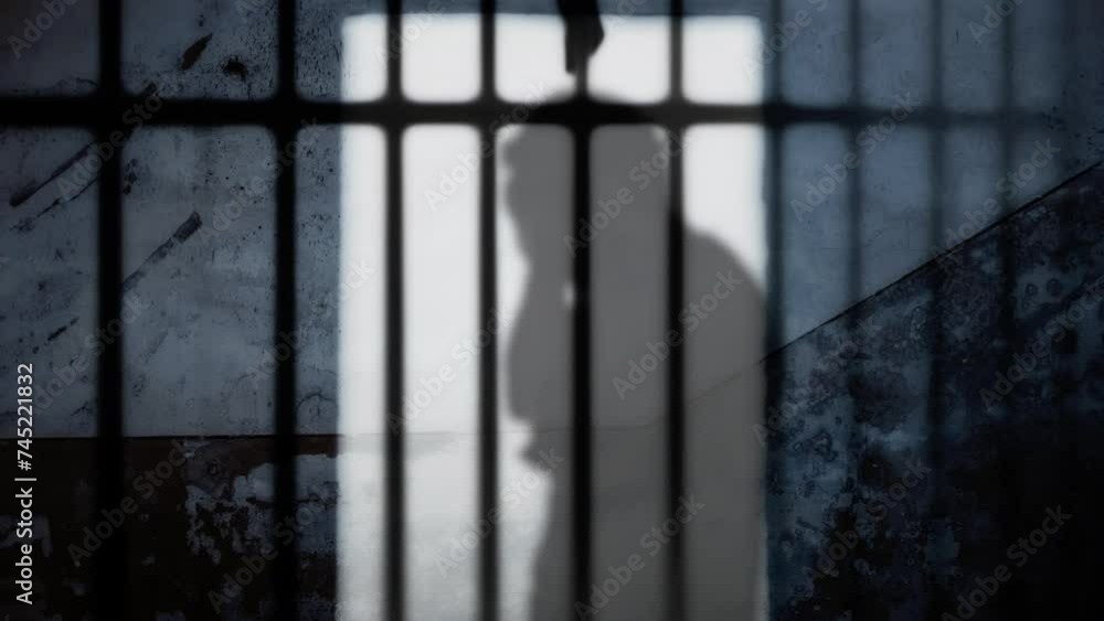 Silhouette: a desperate man, hands pressed against his face, his back ...