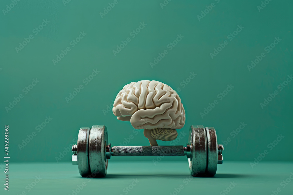 journey of mental fitness with this striking image portraying a human ...