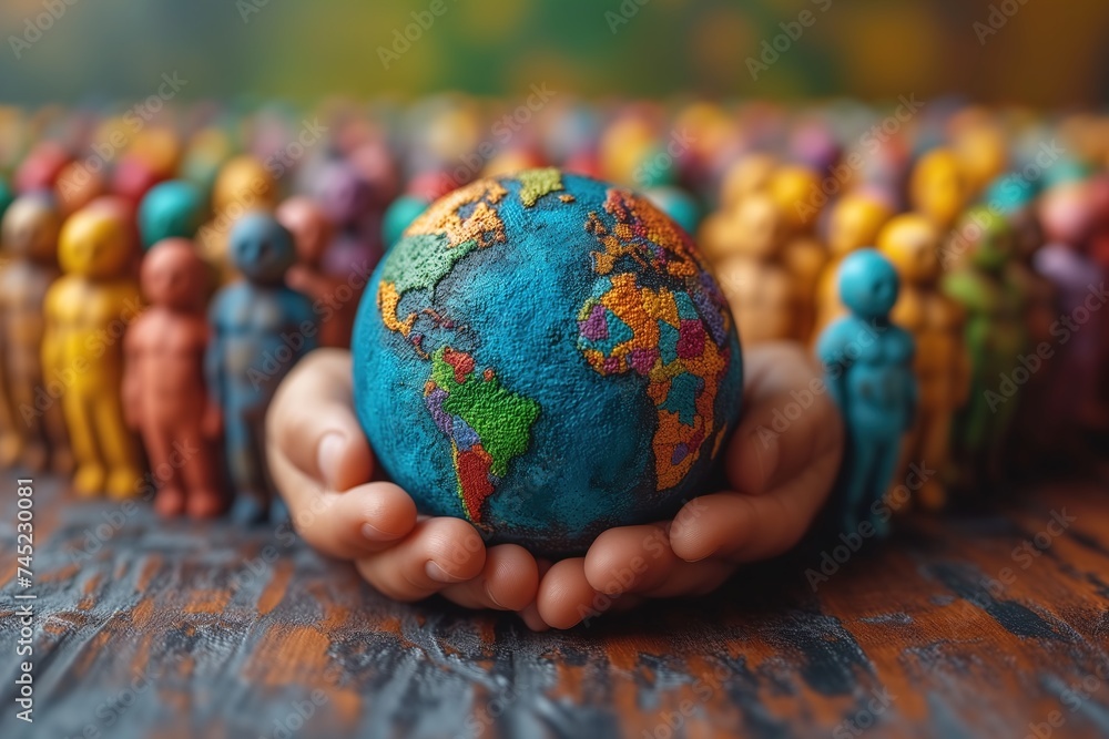 A diverse group of people coming together in a shared space, symbolized ...