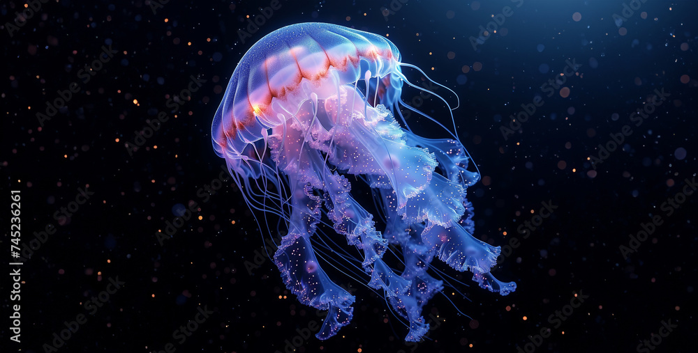 jelly fish in the sea, Fascinating Jellyfish Drifting Showcase the ...