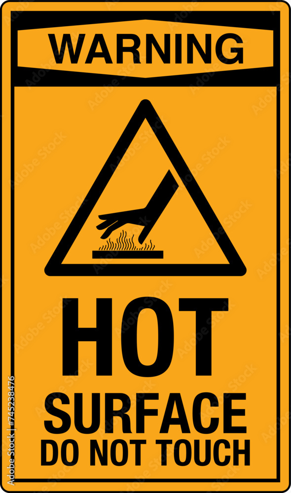 OSHA Safety Sign Marking Label Symbol Pictogram Standards Warning Hot ...