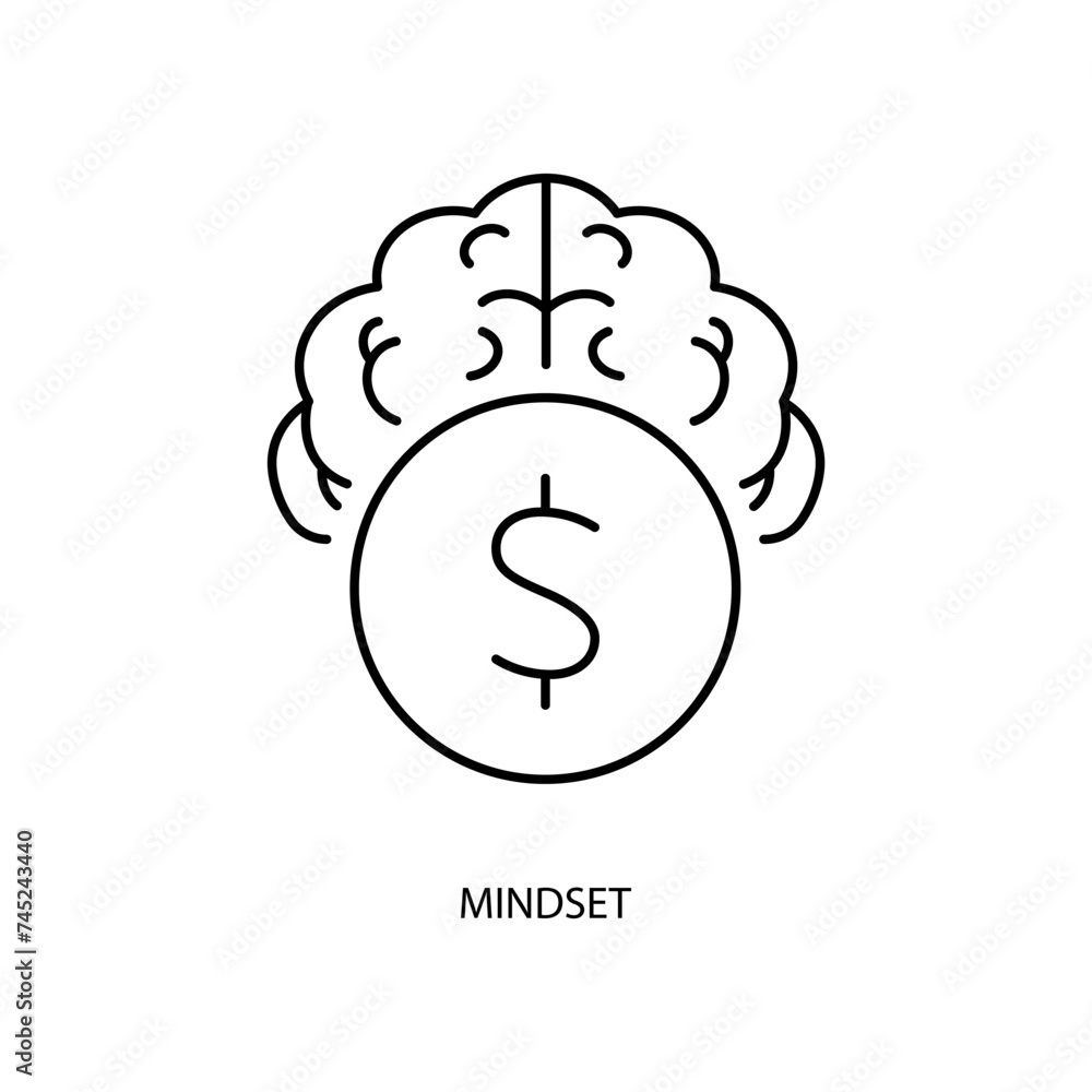 mindset concept line icon. Simple element illustration.mindset concept ...