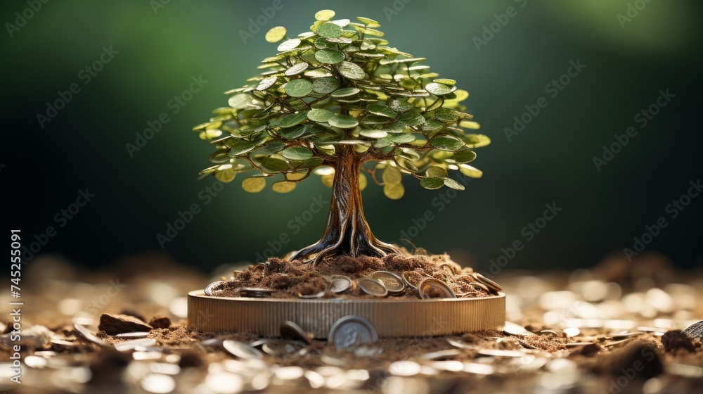Generative AI Ultra-realistic portrayal of a tree on a white background ...