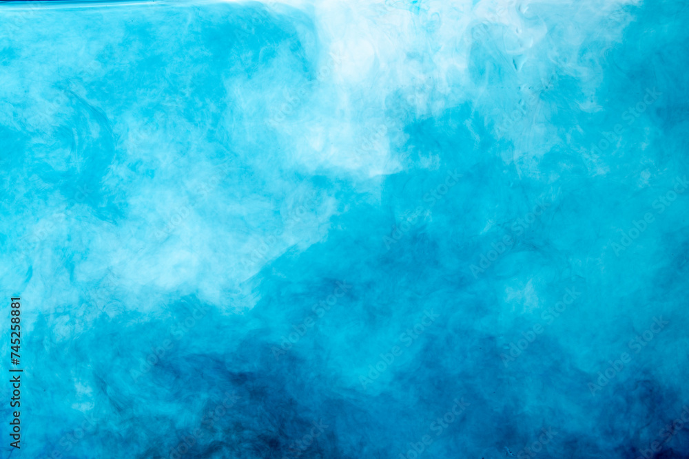 water soluble blue photograph There are patterns created by the flow of ...