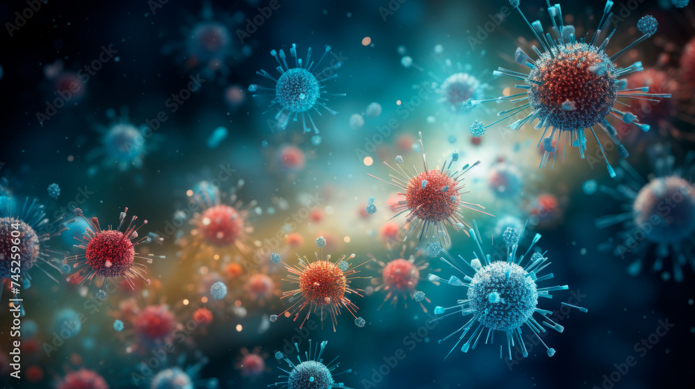 Foto de An abstract collection showcases the vast diversity of viruses ...