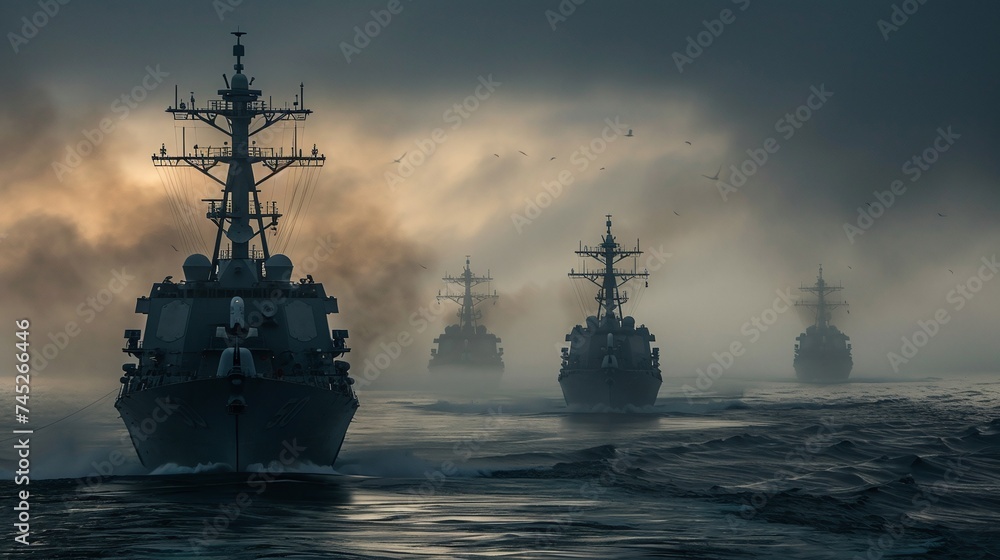 navy ships of carrier strike group patrol the pacific, safeguarding ...