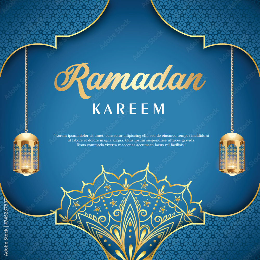 Vector Pamflet Template Ramadhan Celebration Ramadan Kareem Idul Fitri ...