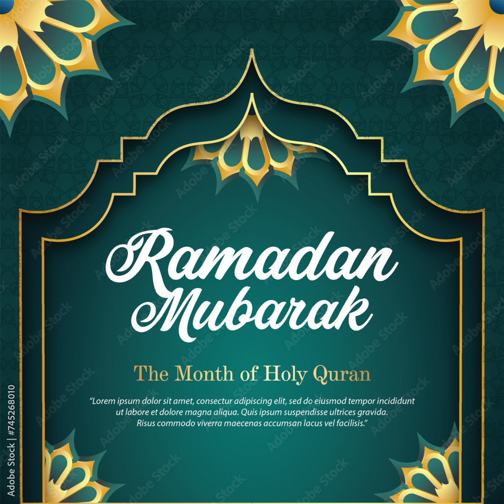 Vector Pamflet Template Ramadhan Celebration Ramadan Kareem Idul Fitri ...