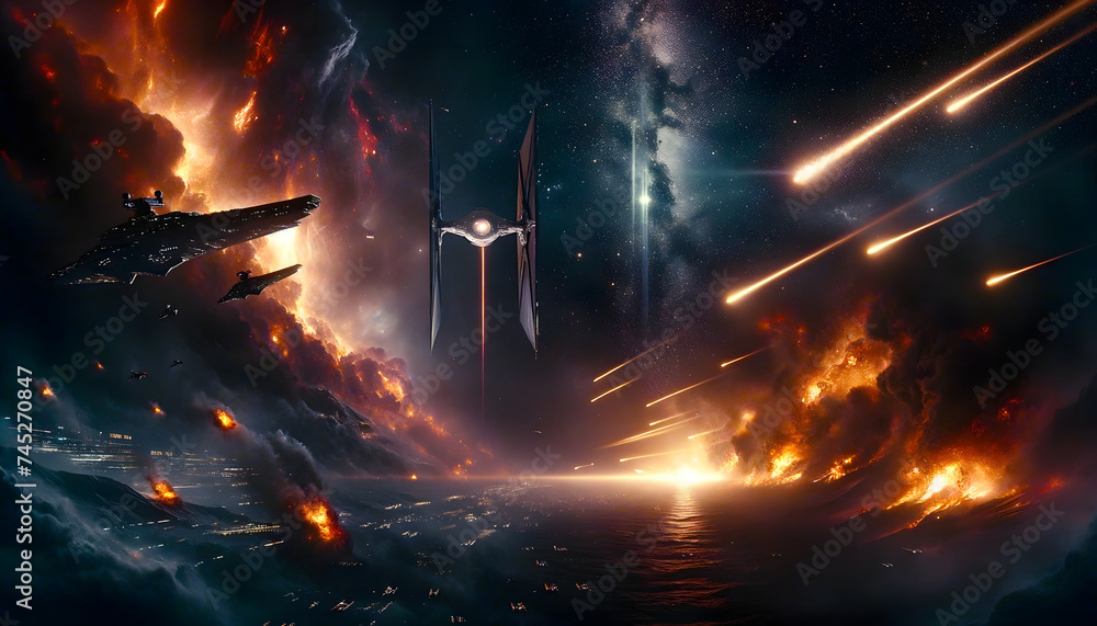dramatic and cinematic image that captures the essence of the iconic ...