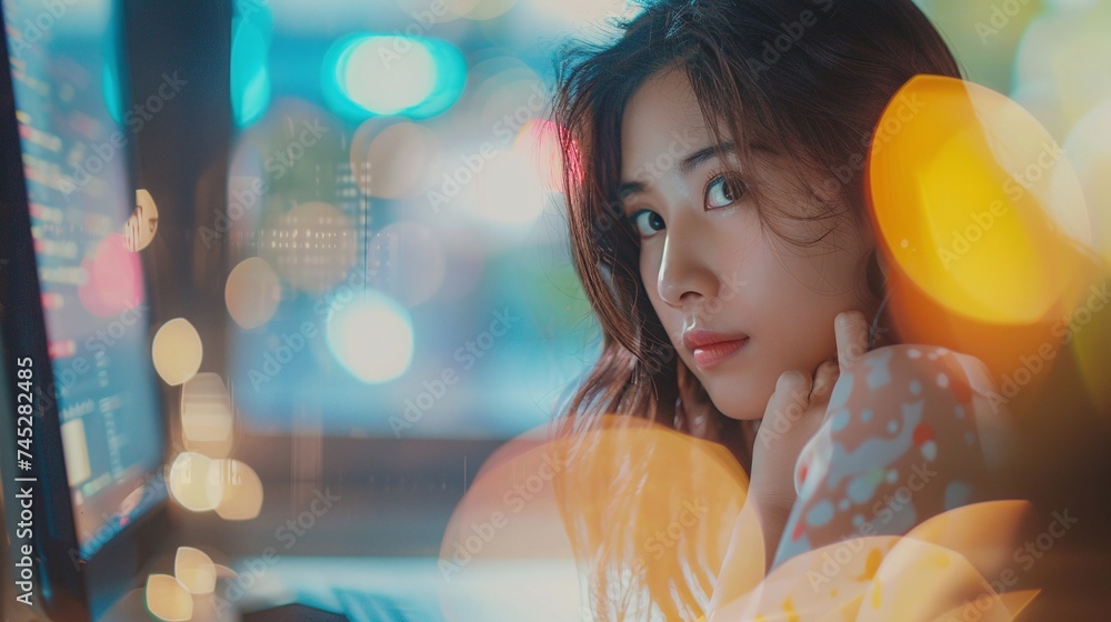 the diligent work of an asian woman in technology is highlighted in ...