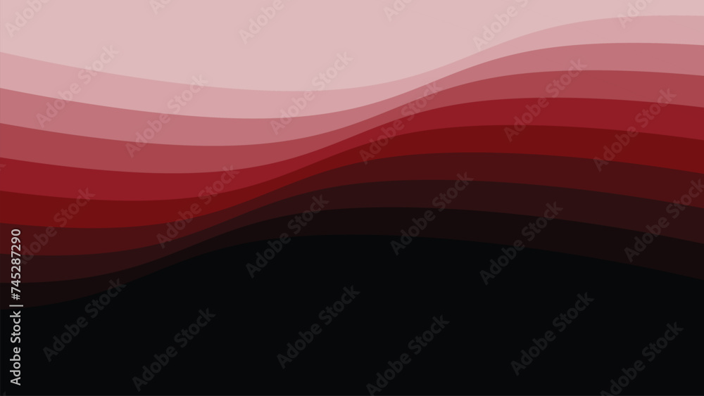 Simple Red background vector design. Smooth wave background minimalist ...