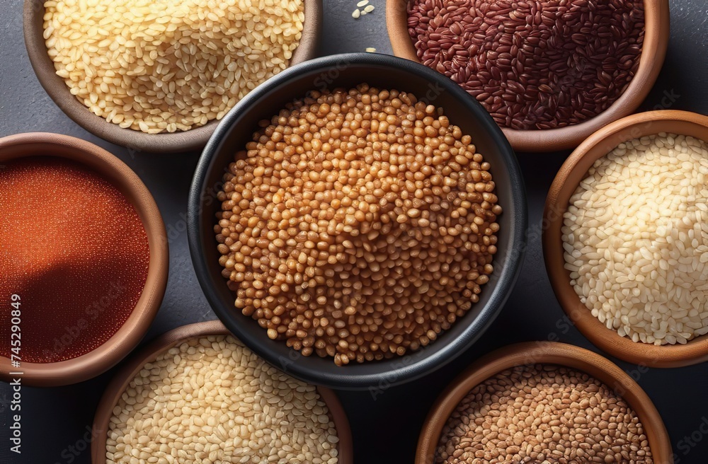 Nutritious food packed with quinoa, multi grains, bulgur wheat, red ...