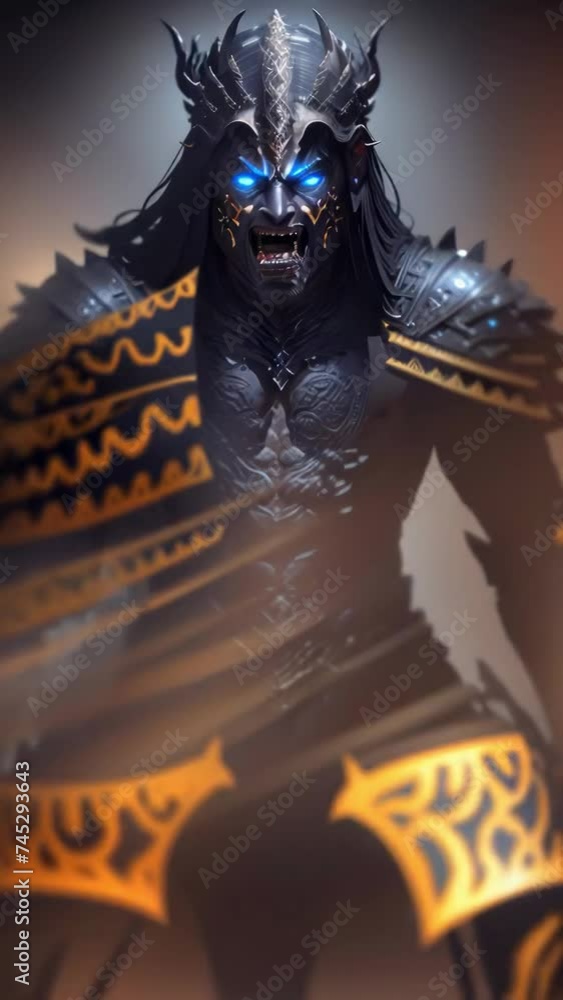 Realm of Shadows: The Greek God Hades Enshrouded in a Black Plated ...