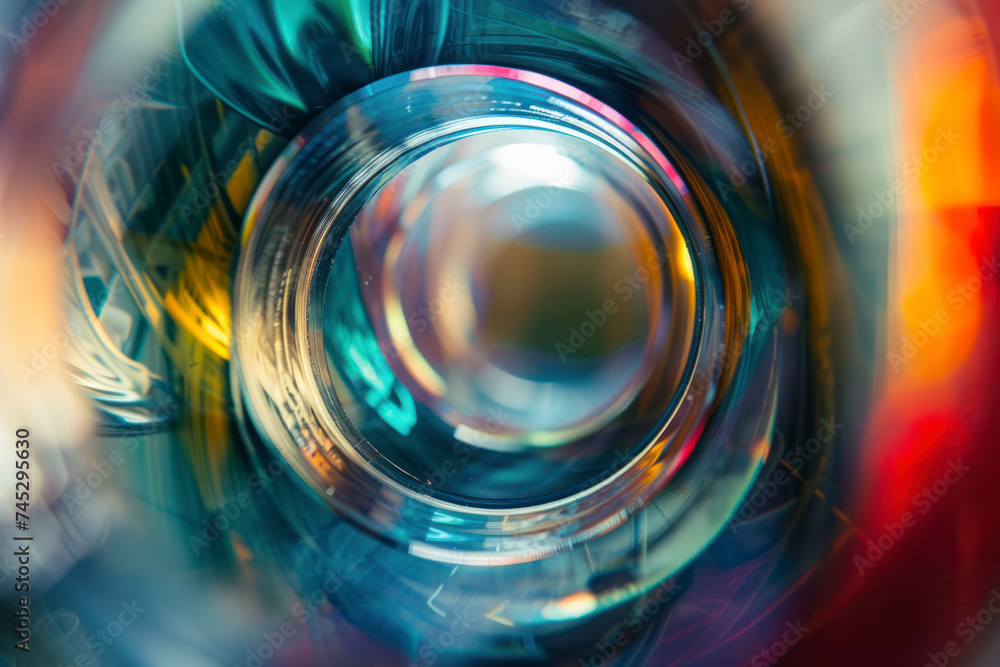 Chromatic aberration in the lens. Macro. Stock Photo | Adobe Stock