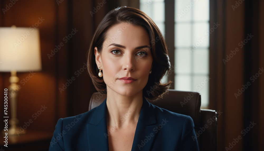 Foto de Professional photo shoot of woman in a suit and tie posing for ...