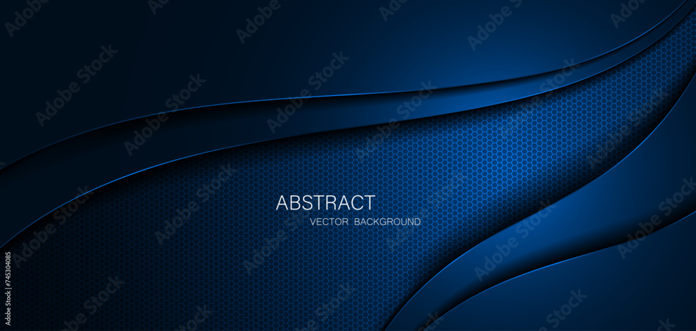 Abstract blue steel mesh background with blue glowing lines with free ...