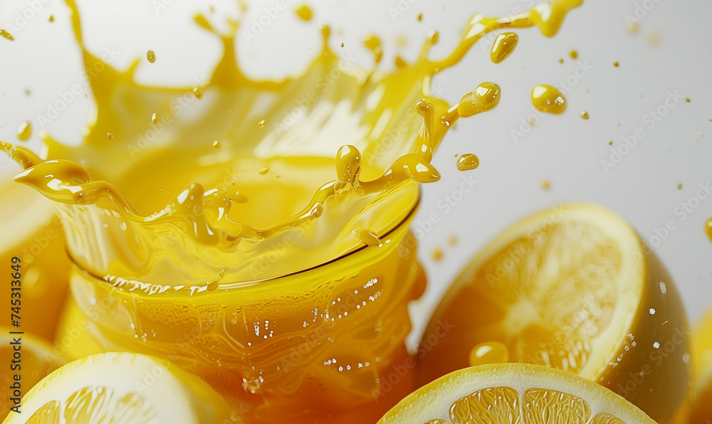 Morning Bounty: Fresh Lemon Juice, Bursting with Nutrients Stock Photo ...