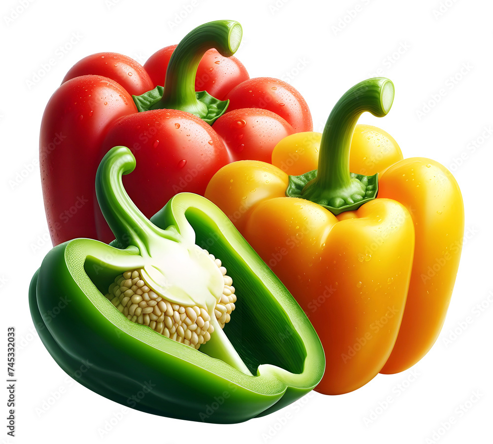 Capsicum png colorful capsicum png bell pepper png sweet pepper png ...