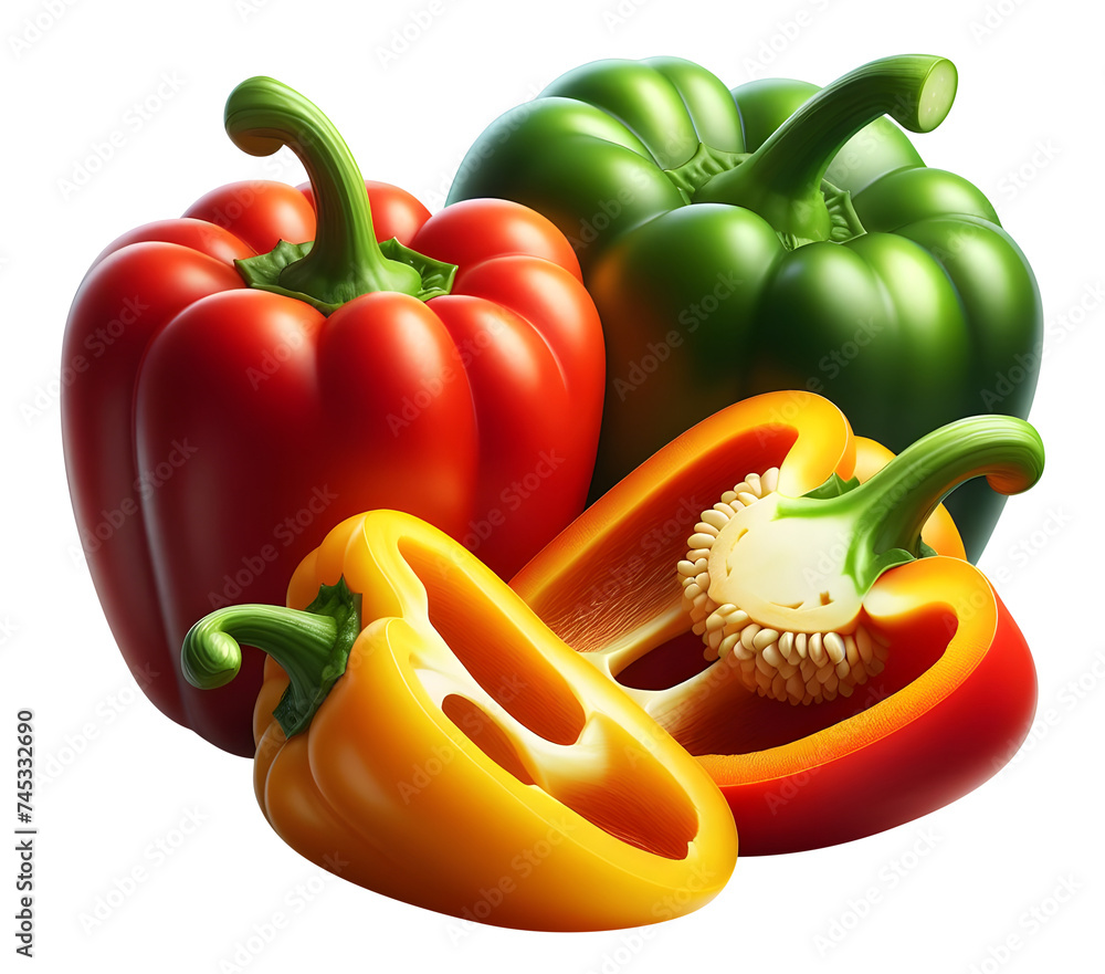 Capsicum png colorful capsicum png bell pepper png sweet pepper png ...