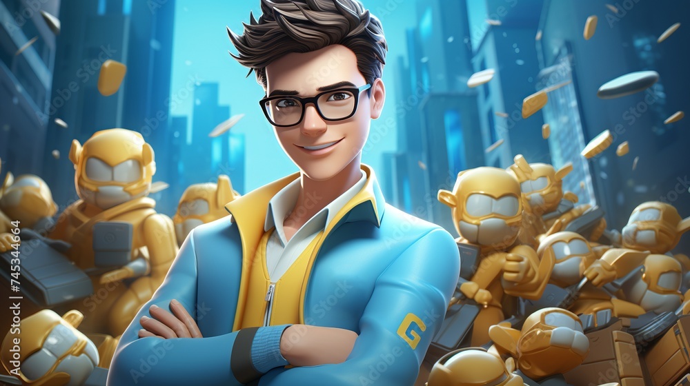 Gig Economy, E-Sports Coach, 3D ICONS, clay, cartoon, Cute, shiny ...