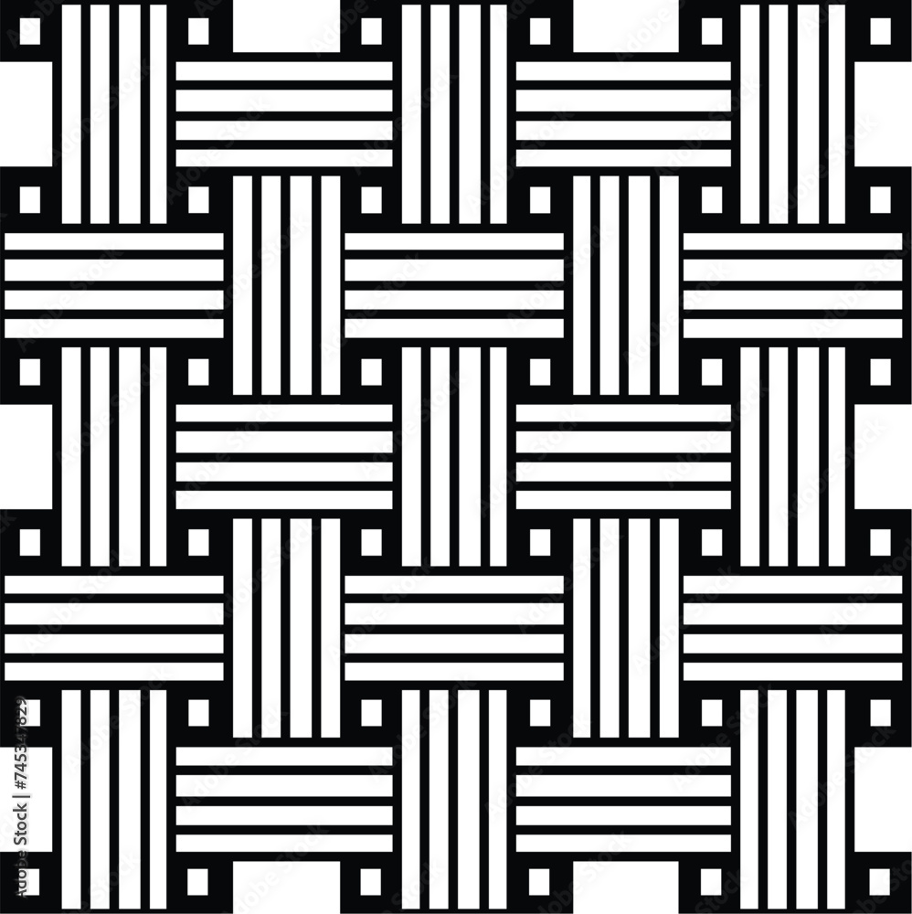 Sennit twist seamless pattern - mat striped punctuate rectangle pattern ...