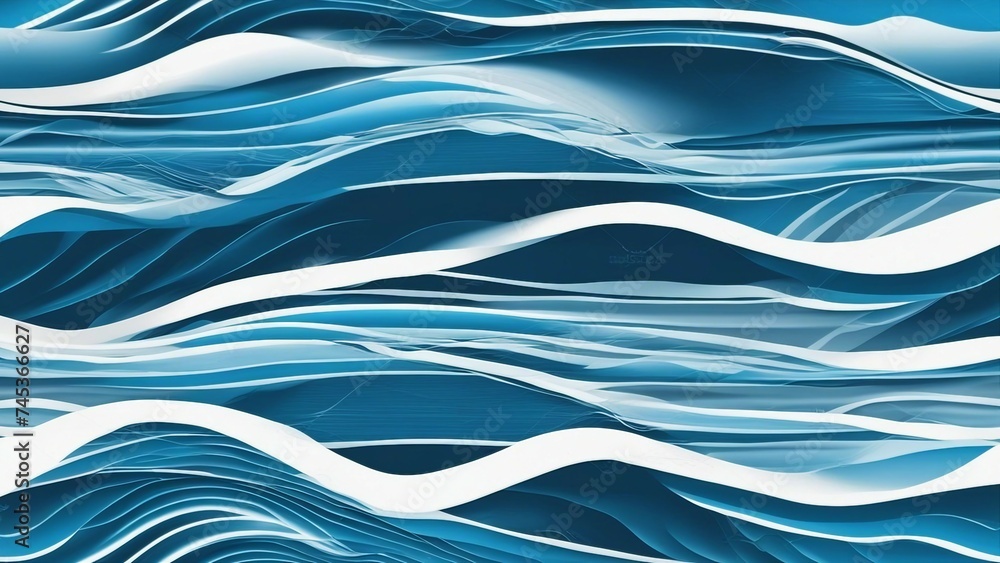 abstract blue wave background A blue waves pattern with summer lake ...