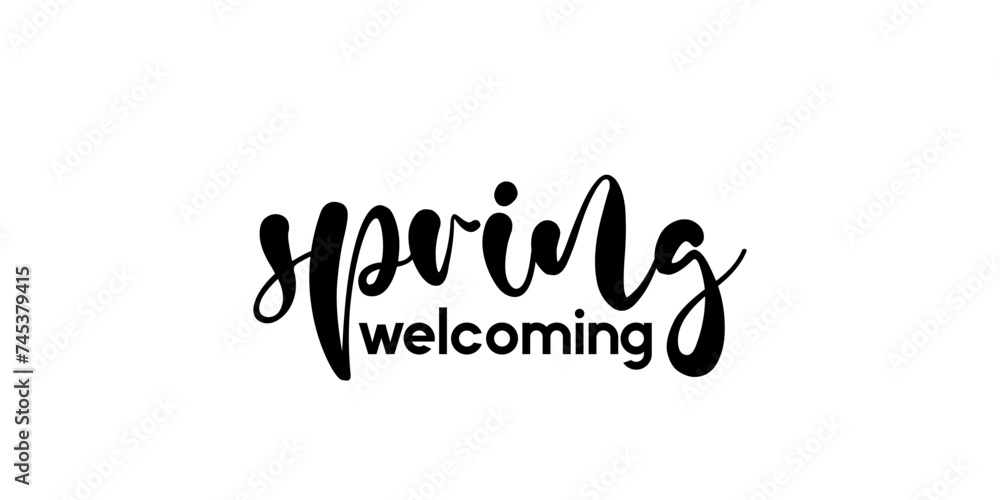 Vector Illustration. Handwritten lettering template for Banner, Invitation, Party, Postcard ...