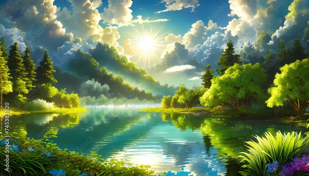 Digital art collection featuring vibrant and detailed scenes that blend ...